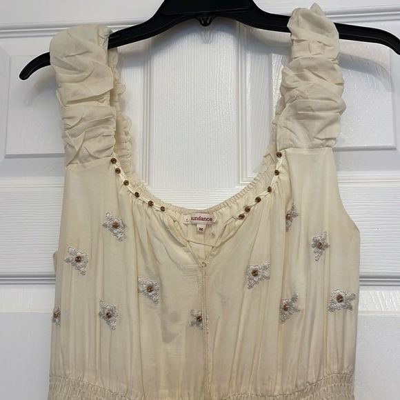 Sundance | Dresses | Sundance Cream Bohemian Embroidered Beaded ...